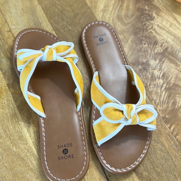 Shade & Shore | Shoes | Uec Shade Shore Yellow Bow Slides Size 7 | Poshmark